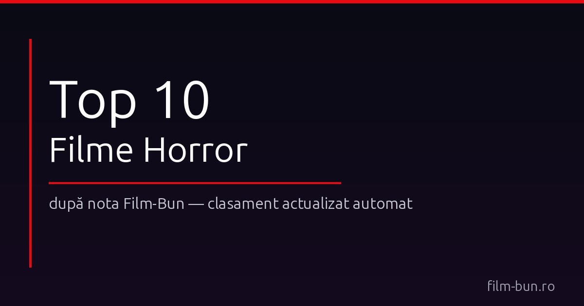 Top 10 Filme Horror după Nota Film-Bun | Film-Bun.ro